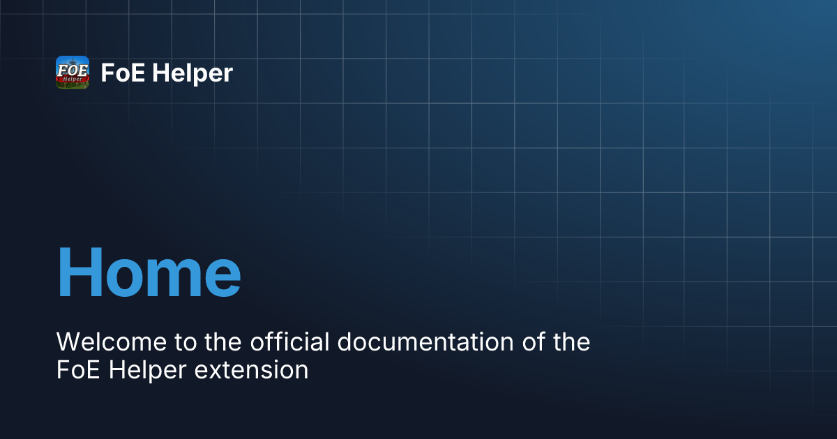 Home | FoE Helper