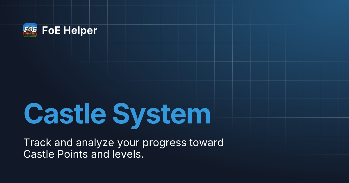 Castle System | FoE Helper