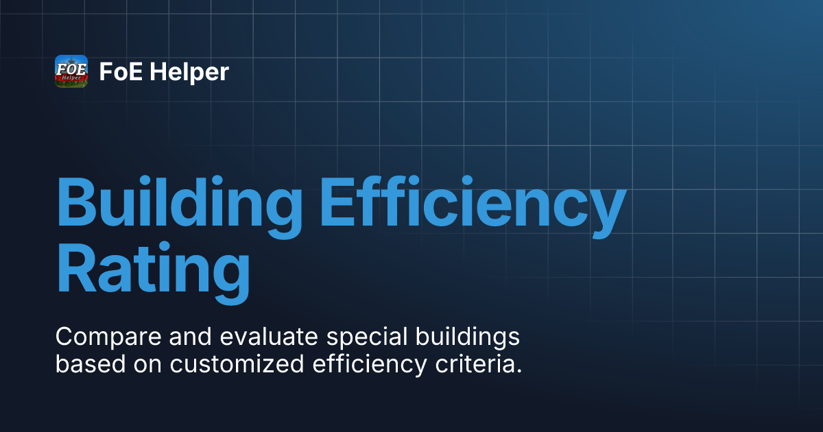 Building Efficiency Rating | FoE Helper